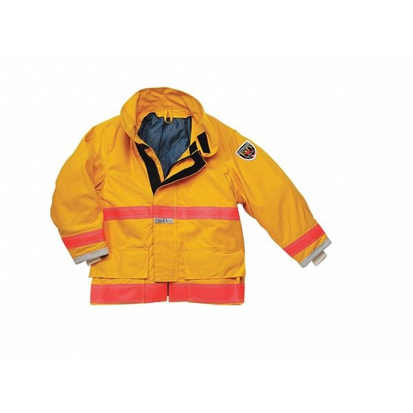 Fire-Dex Turnout Coat, Yellow, 2XL, Nomex IIIA TCCJNOMSQTY322X | Zoro