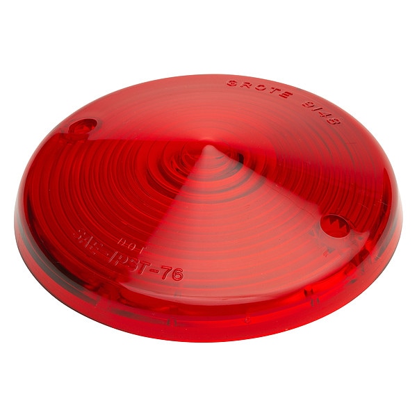 Grote Replacement Lens, Round, Red 91482 | Zoro