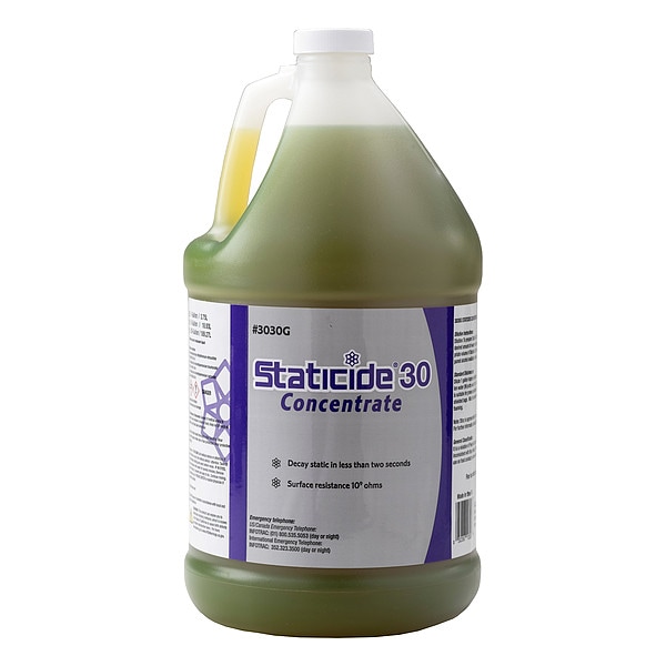 Acl Staticide AntiStatic Liquid, Green, Bottle, 1 gal 3030G | Zoro