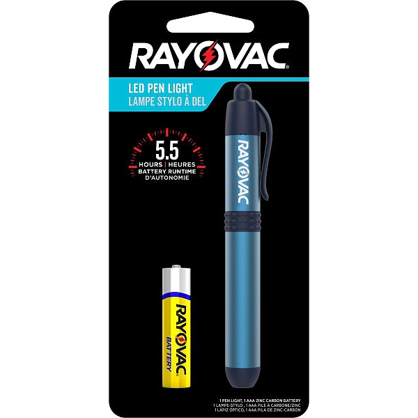 Rayovac LED Pen Light, Pocket Clip and 1 AAA BEPN1AAA-BA | Zoro