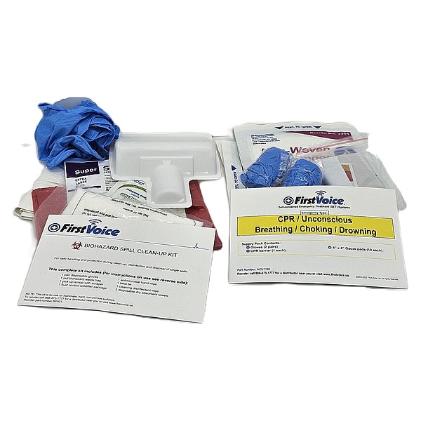 First Voice Basic Wall-Mounted Bloodborne Pathogen BBP Kit BP006 | Zoro