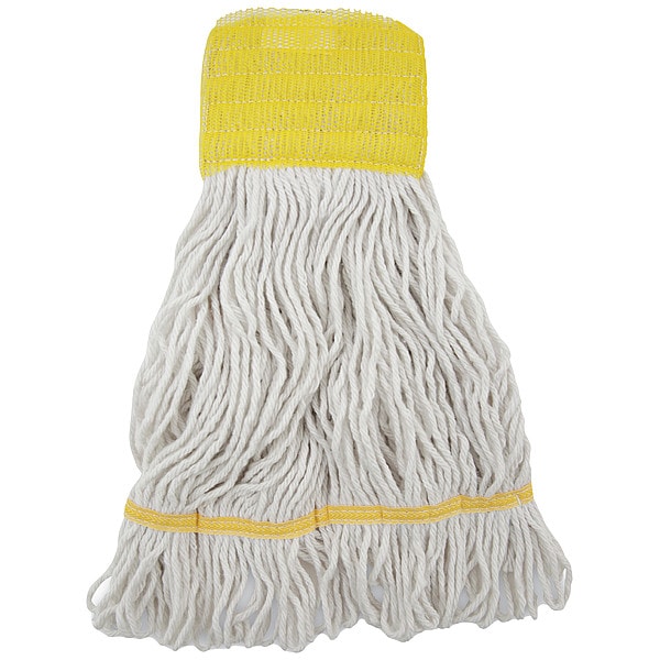 Unisan 5 in Looped-End Wet Mop, White, Cotton/Synthetic, PK12, UNS ...