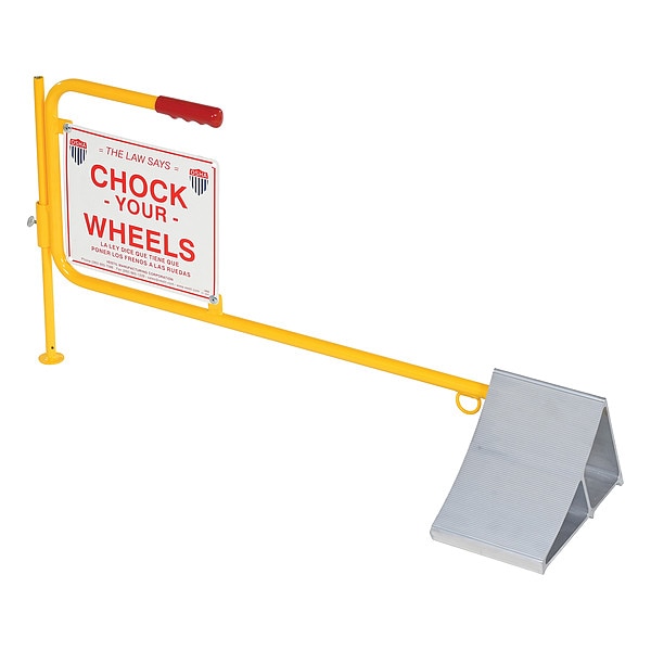 Vestil Aluminum Wheel Chock w/Flag CWS-13 | Zoro