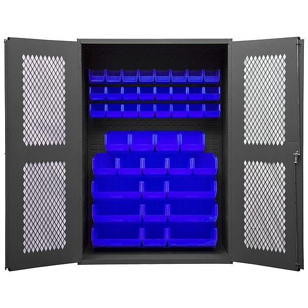 Durham Mfg Extra-Heavy Duty Bin Cabinet, 48 in W, 72 in H, 24" D, 42 ...