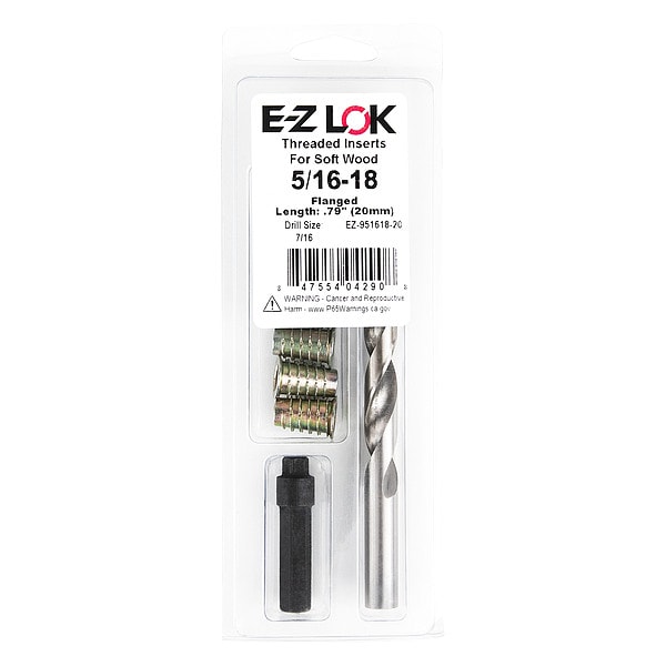 Zoro Select Thread Repair Kit, Hex Drive Threaded Inserts, 5/16"-18 ...