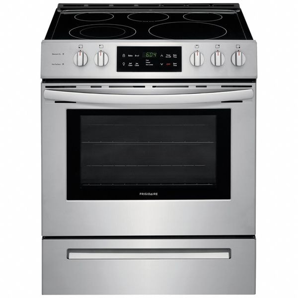 Frigidaire Electric Range, Silver, 36 3/8" H FCFE3083AS | Zoro