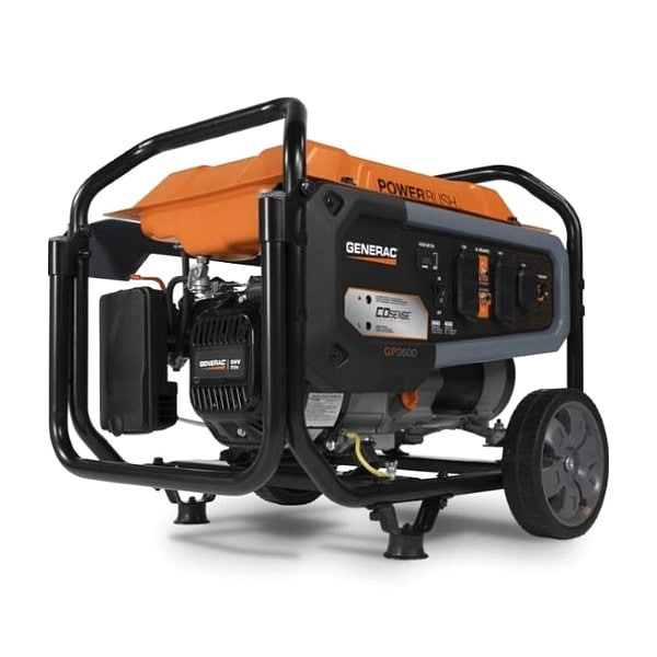 Generac Portable Generator, Gasoline, 3,600 W Rated, 4,500 W Surge ...