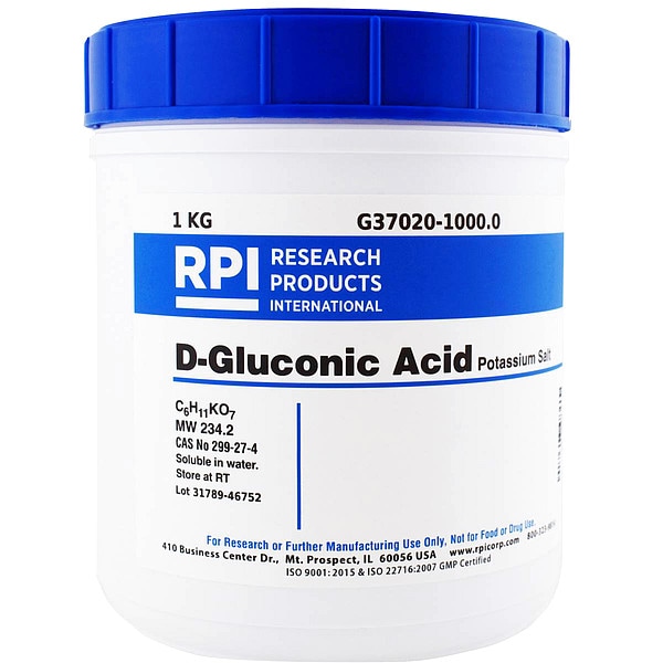 Rpi D-Gluconic Acid, Potassium Salt , 1kg G37020-1000.0 | Zoro