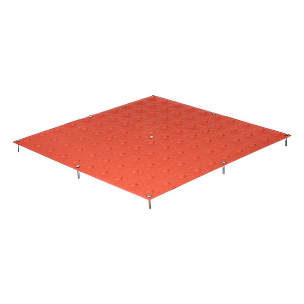 Tuftile Detectable Warning Tile Steel Colonial Red, 36 in W x 24 in L ...