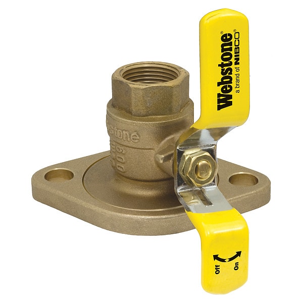 Webstone 3/4" Flanged 3-Way Brass Rotating Ball Valve 41403 | Zoro