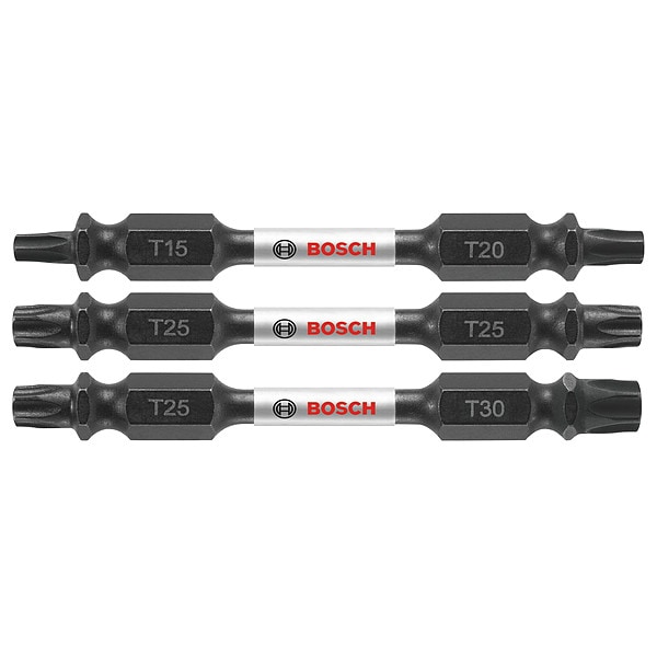 Bosch Impact Driver Bits, Torx(TM), T20, T25, T30 ITDETV2503 | Zoro