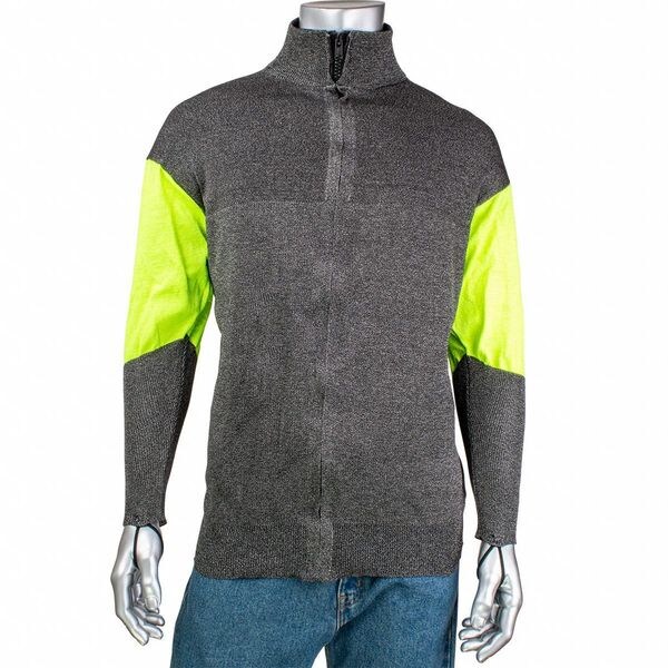 Kut Gard Cut and Abrasion Resistant Jacket, Hi-Vis Sleeves, 3 in Collar ...