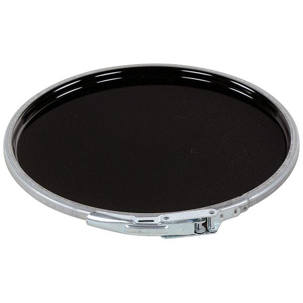 Zoro Select Steel Pail Lid, Lever Lock, For 1TMH6 LID-STL-LL | Zoro