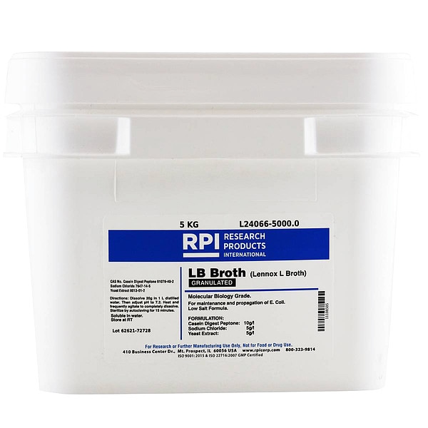 Rpi LB Broth, Granulated (Lennox L), 5kg L24066-5000.0 | Zoro
