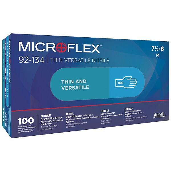 MICROFLEX Blue, 2XL (11), 2.8 mil, Nitrile Powder-Free, Disposable ...