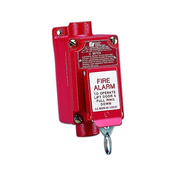 Federal Signal Fire Alarm Pull Station, Red MPEX | Zoro