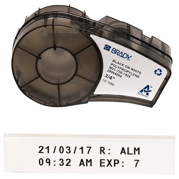 Brady Label, Black/White, Labels/Roll: Continuous M21-750-7425 | Zoro