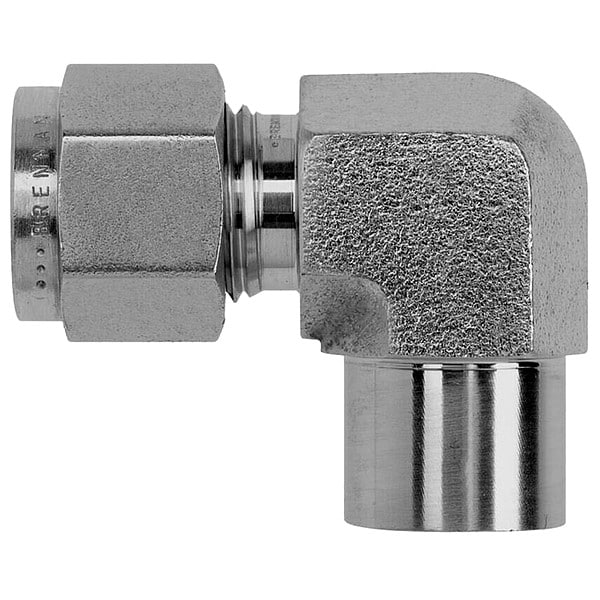 Brennan Industries Elbow, SS, Comp. 3/8 in, FTG 1/2 in N2526-06-06-SS ...