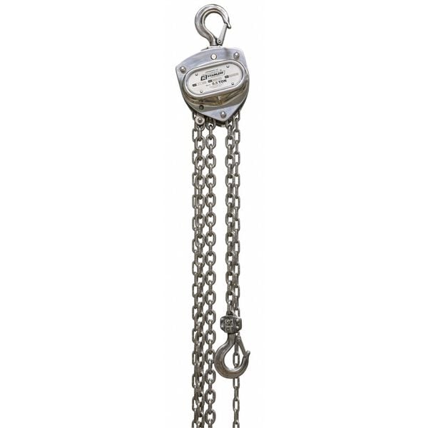 Oz Lifting Products Stainless Steel Chain Hoist OZSS005-10CH | Zoro
