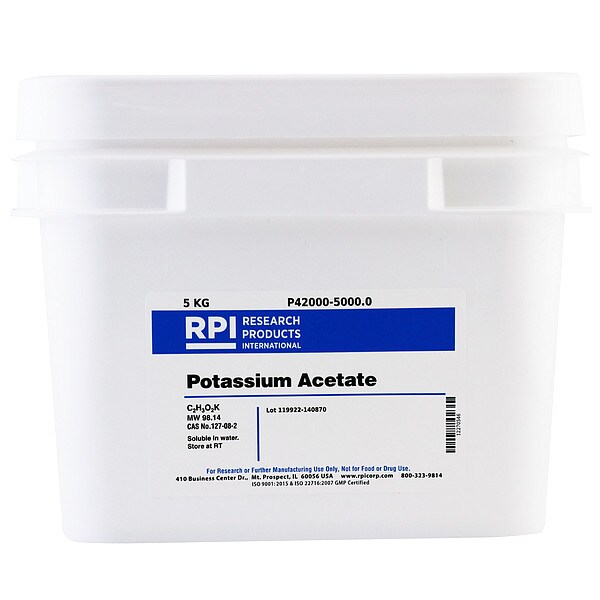 Rpi Potassium Acetate, 5kg P42000-5000.0 | Zoro
