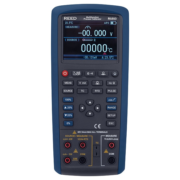 Reed Instruments Multifunction Process Calibrator, 24 mA R5850 | Zoro