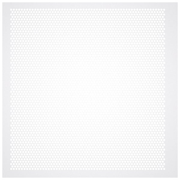 American Louver Square Perforated Diffusers, White STR-PERF-2214-2PK | Zoro