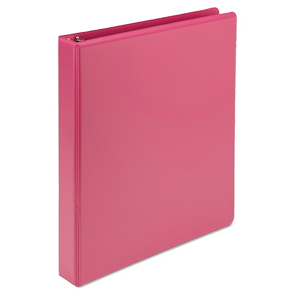 Zoro Select 1" Round Presentation View Binder, Berry SAMU86376 | Zoro