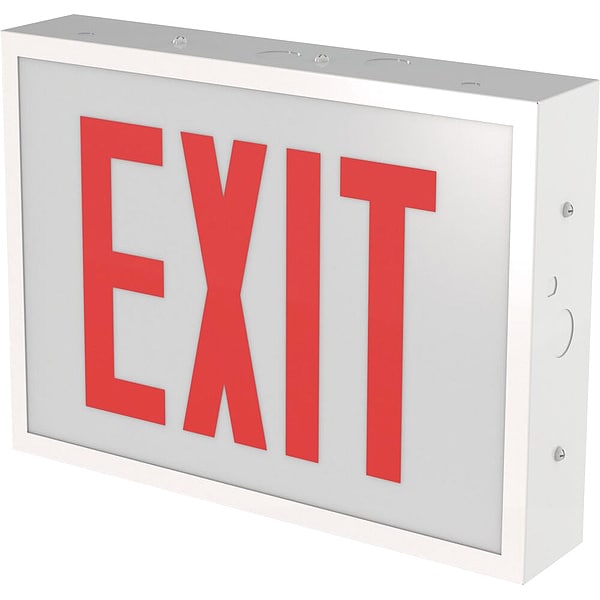 Lithonia Lighting Exit Sign, LED, Red/Green, 12" D, 8-7/8" H TCE RG M4 ...