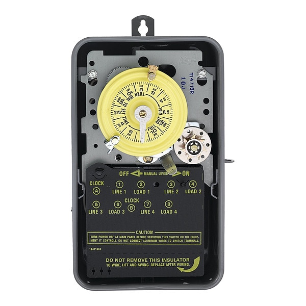 Intermatic Electromechanical Timer, 24 Hour, 4pst T1471BR | Zoro