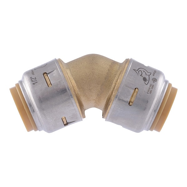 Sharkbite Elbow, Brass, Push-Fit5/8", Push-Fit5/8" UR648 | Zoro