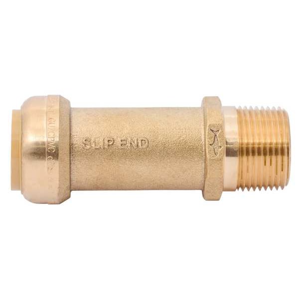 Sharkbite Push-to-Connect, Threaded Push to Connect Slip Adapter, Brass ...