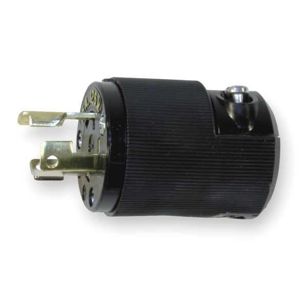 Hubbell Wiring Device-Kellems Locking Plug, L5-15P, 15 A, 125V AC, Single Phase, 2 Pole, Screw ...