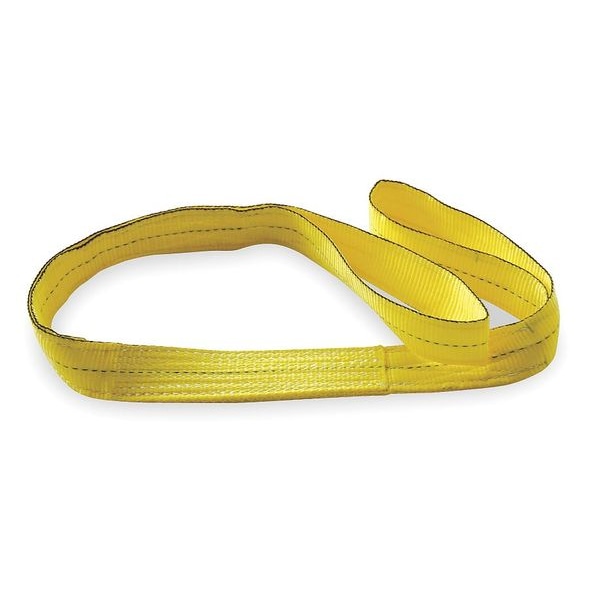 Dayton Web Sling, Type 3, 18 ft L, 3 in W, Polyester, Yellow 1DNK4 | Zoro