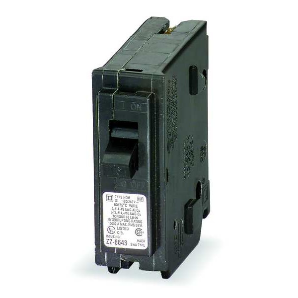 SQUARE D 30 A, 1 pole Miniature Circuit Breaker, QO, 120/240V AC ...