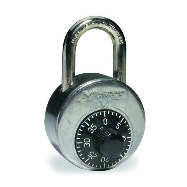 Master Lock Combination Padlock, Center, Black/Silver 2010 | Zoro
