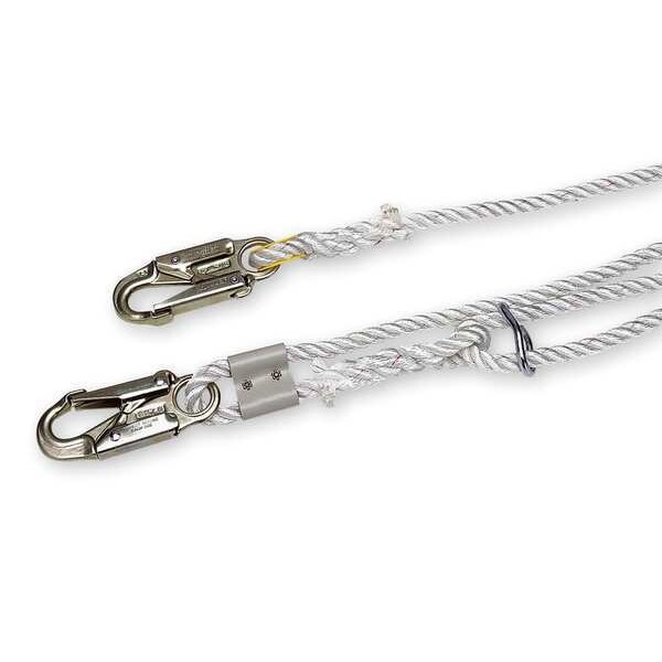 Honeywell Miller Positioning Lanyard, 6 ft., White 203RLS-8-Z7/6FT | Zoro