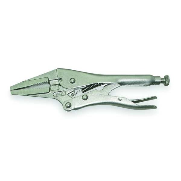WESTWARD 4 in Locking Adjusting Long Nose Locking Pliers, - 1ECF1
