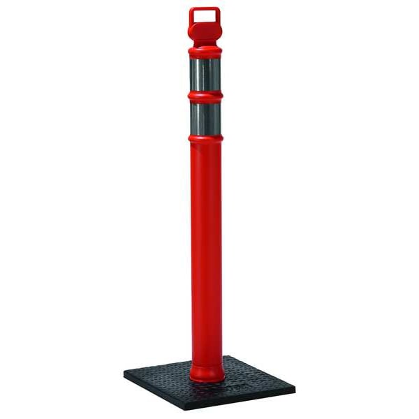 Zoro Select Delineator Post with Base, Polyethylene, 45 in H, Orange ...