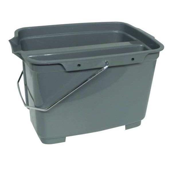 Tough Guy 4-3/4 gal. Rectangular Bucket, 11" H, Gray, Plastic 1ELK4 | Zoro