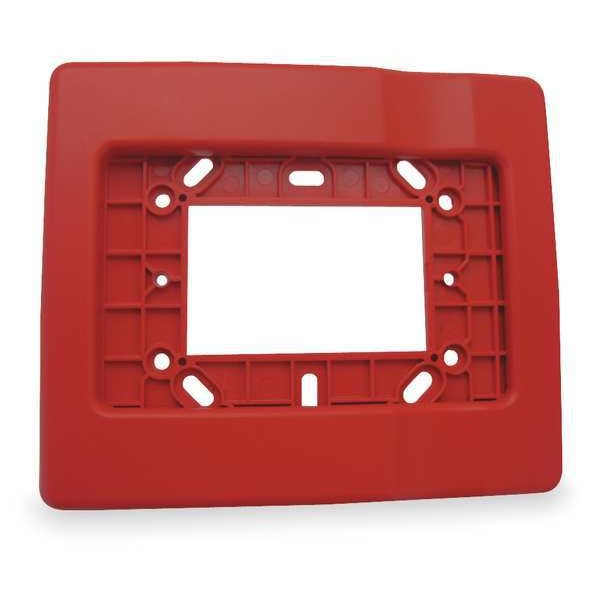 Edwards Signaling Trim Plate, Red, H 1/2 x L 5 7/8 In EG1RT | Zoro