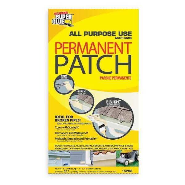 Super Glue Fiberglass Patch,White,3x6 In,UV Cured (15298) | Zoro