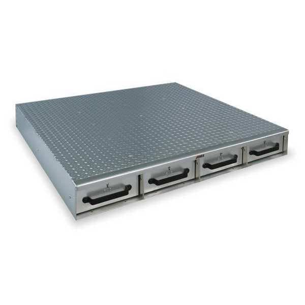 Crescent Jobox 4 Drawer Long Floor Heavy-Duty Aluminum Drawer Storage ...