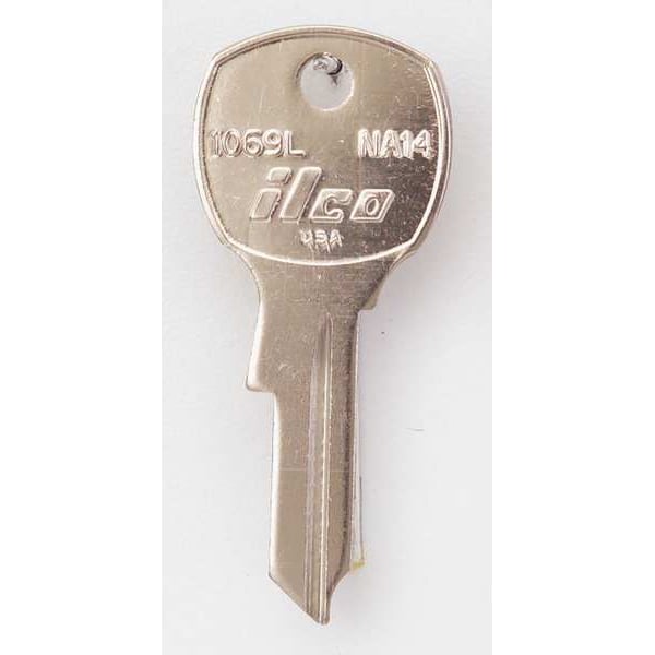 Kaba Ilco Key Blank, Brass, Type NA14, 4 Pin, PK10 1069L-NA14 | Zoro