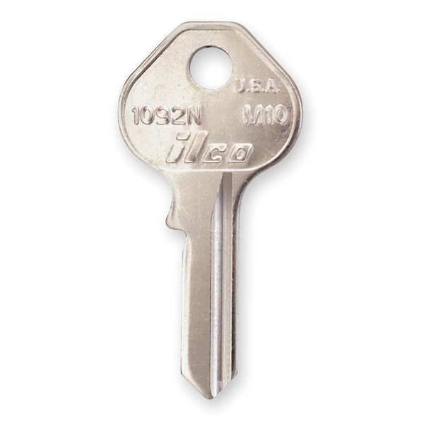 Kaba Ilco Key Blank, Brass, Type M10, 4 Pin, PK10 1092N-M10 | Zoro