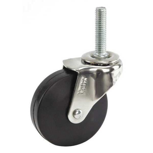 Zoro Select Swivel Stem Caster, Rubber, 2-1/2 in, 75 lb 43904 | Zoro