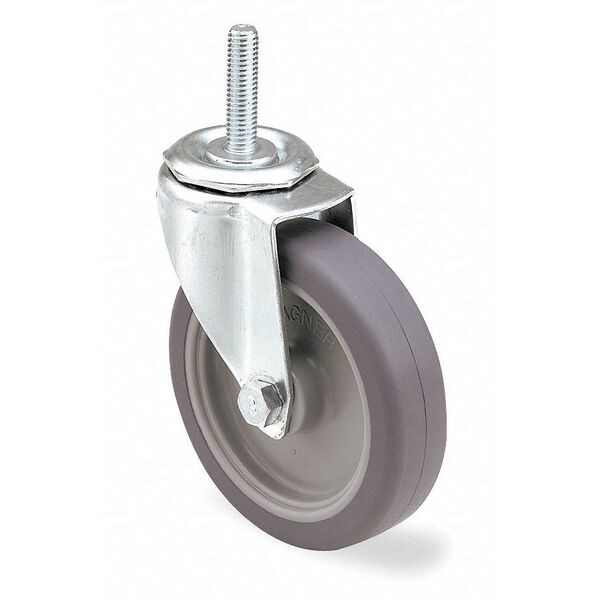 Zoro Select Swivel Stem Caster, TPR, 3 in., 210 lb. 2F9903B26000110R | Zoro