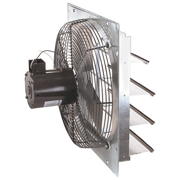 Dayton Shutter Mount Exhaust Fan, 16", Variable Speed, 1095 cfm 1HLA3 ...