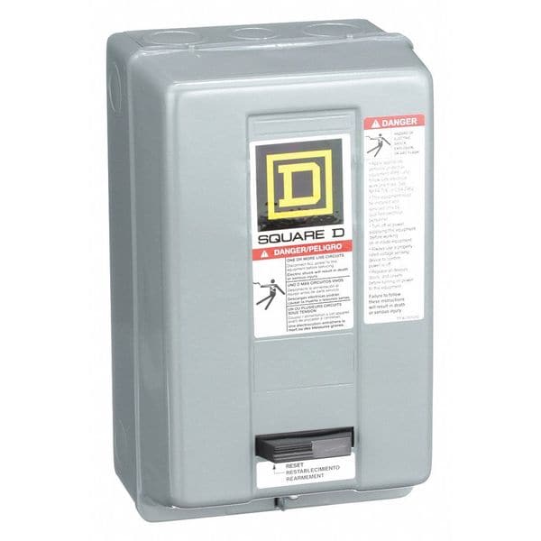 Square D Magnetic Motor Starter, Non-Reversing, No Auxiliary Contacts ...