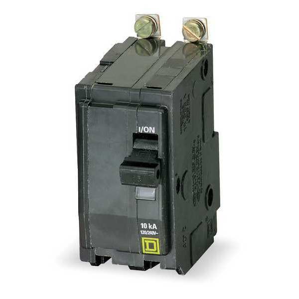 SQUARE D 10A, 2 pole Miniature Circuit Breaker, QO, 120/240V AC, - QOB210