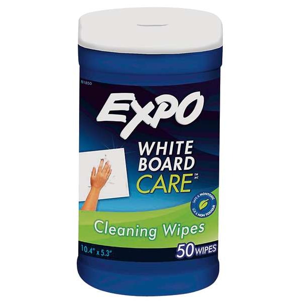 Expo Dry Erase Board Cleaning Wipes, 6x9", PK50 81850A | Zoro